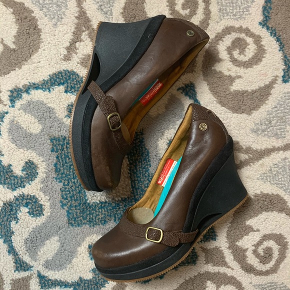 Mozo | Shoes | Mozo Brown Leather Non Slip Fresco Wedge 8 | Poshmark